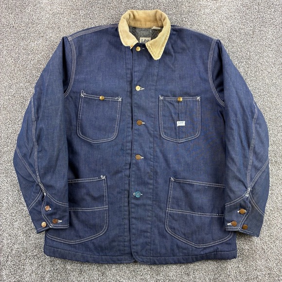 Lee | Jackets & Coats | Vintage Lee Denim Chore Jacket Mens Large Union ...